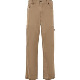 Karl Kani Herren Stoffhose "Karl Kani Karl Kani OG Washed Carpenter Pants", braun, Gr. XS, unifarben, 100% Baumwolle, Jeans