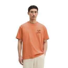 Marc O'Polo MARC O'POLO Herren T-Shirt, orange, Gr. L, Jersey, Obermaterial: 100% Baumwolle, Shirts, loose aus Bio-Baumwolle