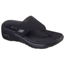Skechers Damen Zehentrenner "GO WALK ARCH FIT 2.0 SANDAL-CARRIE", Gr. 38, schwarz, Textil, Schuhe, Sommerschuh, Strandschuh, Badeschuh mit Arch Fit