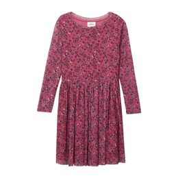 s.Oliver JUNIOR M&auml;dchen Meshkleid, pink, Gr. 122, Web, Obermaterial: 92% Polyester, 8% Elasthan. Futter: 95% Viskose, 5% Elasthan, Kleider, mit