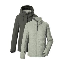Killtec Damen 3-in-1-Funktionsjacke "KOW 20 WMN JCKT", gr&uuml;n, Gr. 44, Obermaterial: 100% Polyamid.Futter: 100% Polyamid.F&uuml;llung: 100% Polyester,
