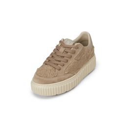 Marc O'Polo MARC O'POLO Damen Sneaker "aus Teddyfell mit Echtleder-Details", Gr. 42, beige, Obermaterial: 100% Polyester, unifarben, Schuhe