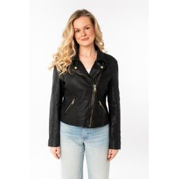 Mauritius Damen Lederjacke "MWInessa", schwarz, Gr. XXL, unifarben, Obermaterial: 100% Schafsleder. Futter: 100% Baumwolle. &Auml;rmelfutter: 100%