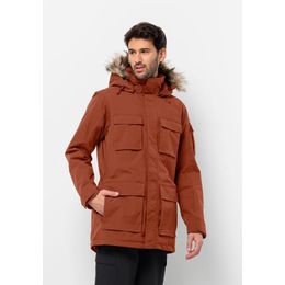 Jack Wolfskin Herren Parka "GLACIER CANYON PARKA", braun, Gr. S, OBERSTOFF 100% POLYAMID, FUTTER 100% POLYESTER F&Uuml;LLUNG 100% POLYESTER, Jacken