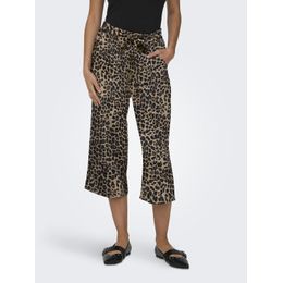 Only Damen Palazzohose "ONLWINNER &ndash; Culottehose mit elastischem Bund und Kordelzug"nomad aop:le grand leo, Gr. 34, bedruckt, Web, Obermaterial: 97%