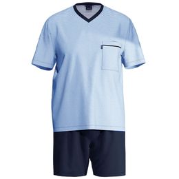 Ammann Herren Schlafanzug "Schlafanzug kurz Men / Nightwear", Gr. 56, blau, Obermaterial: 100% Baumwolle CO., Homewear-Sets