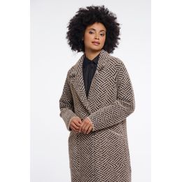 Rino & Pelle RINO & PELLE Damen Longstrickjacke, beige, Gr. XL, gemustert, Web, Obermaterial: 49% Polyamid, 27% Polyester, 24% Viskose, Strickjacken, mit