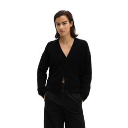 Marc O'Polo MARC O'POLO Damen Cardigan "aus Boucl&eacute;-Garn", schwarz, Gr. L, unifarben, Obermaterial: 90% Baumwolle, 10% Polyamid, Strickjacken