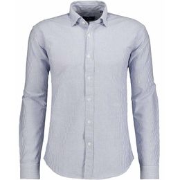 Ragman Herren Henleyshirt, blau, Gr. S, Popeline, Baumwolle, Shirts