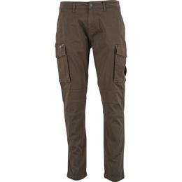 883POLICE Herren Cargohose "883 Police NEWTON CARGO PANTS", braun, Gr. 34, unifarben, 98% Baumwolle, 2% Elasthan, Hosen