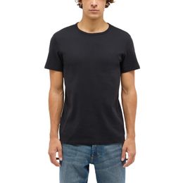 Mustang Herren Kurzarmshirt "Herren Style Allen", schwarz, Gr. S, Strick, 100% Baumwolle, Shirts