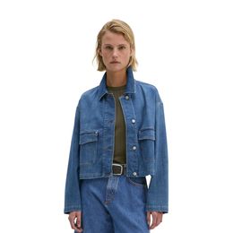 Marc O'Polo MARC O'POLO Damen Jeansbluse "aus Cashmere Touch Denim", blau, Gr. L, unifarben, Obermaterial: 92% Baumwolle, 6% Elastomultiester, 2% Elasthan, Blusen