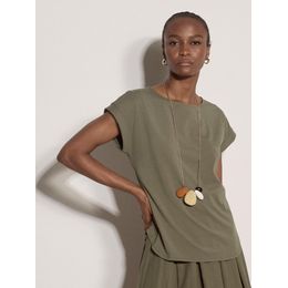 Apricot Damen T-Shirt "Jersey-T-Shirt", gr&uuml;n, Gr. 36, uni, Strick, Obermaterial: 57% Baumwolle CO. 38% Modal CMD. 5% Elasthan EL., Tops