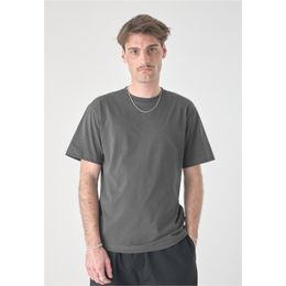 Cleptomanicx Herren T-Shirt "Classic Tee Ligull Classic", grau, Gr. L, bestickt, 100% Baumwolle, Shirts, mit lockerem Schnitt