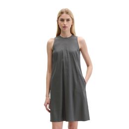 Marc O'Polo MARC O'POLO Damen Midikleid "aus Viskose-Leinen-Stretch", grau, Gr. 44, unifarben, Obermaterial: 53% Leinen, 45% Viskose, 2% Elasthan, Kleider