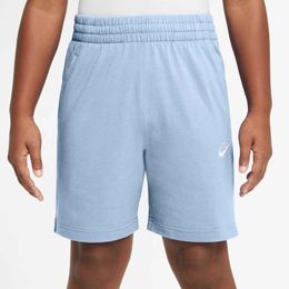 Nike Sportswear Kinder Trainingsshorts "K NSW CLUB KNIT SHORT 6IN LBR"hydrogen blau, Gr. S, Obermaterial: 100% Baumwolle, Hosen, F&uuml;r Kinder und