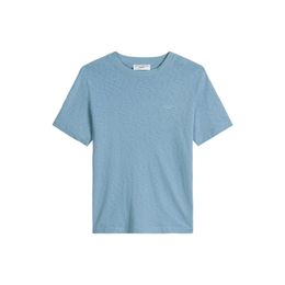 Marc O'Polo Herren T-Shirt "T-Shirt T-Shirt, SSL, Logo Print, Reg 1er Pack", blau, Gr. L, MARC O'POLO DENIM, Obermaterial: 100% Baumwolle CO., Shirts