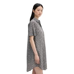 Marc O'Polo MARC O'POLO Damen Hemdblusenkleid "aus bedrucktem Baumwoll-Voile", schwarz-wei&szlig;, Gr. 42, bedruckt, Obermaterial: 100% Baumwolle. Futter: 100% Modal,
