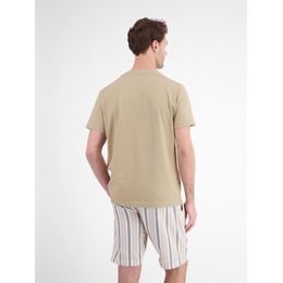 Lerros Herren T-Shirt "Baumwoll-T-Shirt mit bequemem Rundhalsausschnitt und Print"gravel beige, Gr. XXL, 100% Baumwolle, Shirts