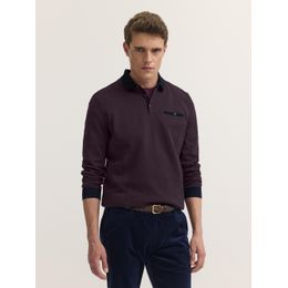 Bugatti Herren Poloshirt "Modern Fit", rot, Gr. L, unifarben, 70% Polyester, 30% Baumwolle, Shirts, Modern Fit Brusttasche Kontraststreifen