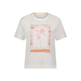 Cartoon Damen Kurzarmshirt "Damen mit Rundhalsausschnitt", beige, Gr. 38, Obermaterial: 100% Baumwolle, Shirts, Placement