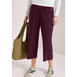 Cecil Damen 3/4-Hose, rot, Gr. XL, unifarben, Web, 66% Baumwolle, 30% Polyester, 4% Elasthan, Hosen, High Waist
