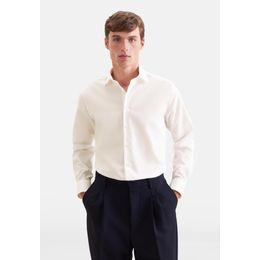 Seidensticker Herren Businesshemd "Schwarze Rose", beige, Gr. 37, unifarben, 100% Baumwolle, Hemden, Slim 1/1 Kentkragen Uni
