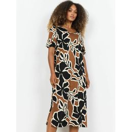 soyaconcept Damen Jerseykleid "Soya Concept Dress SC-FIOLA"8710c toffee combi, Gr. S, Obermaterial: 55% Leinen, 45% Viskose, Kleider