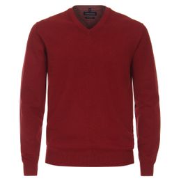 Casamoda Herren Strickpullover "Casamoda Pullover uni", rot, Gr. XXL, 100% Baumwolle, Pullover