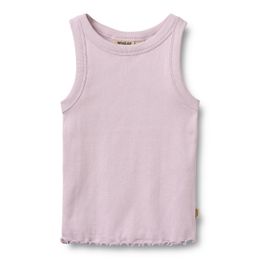 Wheat M&auml;dchen Shirttop "Wheat Rib Top Minka", rosa, Gr. 110, unifarben, 95% Baumwolle (Bio), 5% Elasthan, Tops