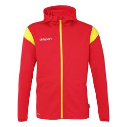 Uhlsport Herren Trainingsjacke "Kapuzenjacke Squad 27 Track Hood", rot, Gr. L, Obermaterial: 100% Polyester Pol. recyc.., Jacken