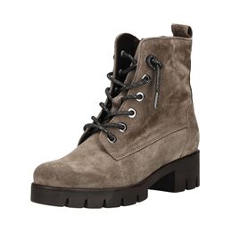 Gabor Damen Schn&uuml;rstiefelette "Gabor Stiefelette Veloursleder", Gr. 37,5, braun, Veloursleder, Schuhe
