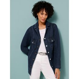 Classic Basics Damen Jeansjacke, blau, Gr. 40, 81% Baumwolle, 17% Polyester, 2% Elasthan, Jacken