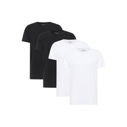 Mustang Herren T-Shirt "T-Shirt Style Allen 4-Pack 4er Pack", bunt, Gr. XXL, Obermaterial: 95% Baumwolle CO(Bio). 5% Elasthan EL., Shirts