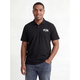 Jack & Jones PlusSize Herren Poloshirt "JJAERO POLO SS PLS"schwarz, Gr. XXXL, JACK & JONES PLUSSIZE, bedruckt, Jersey, Obermaterial: 100% Baumwolle, Shirts, Baumwolle,