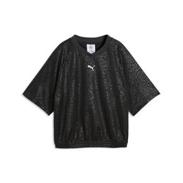 Puma Damen T-Shirt "Puma Sport Relaxed Animal T-Shirt mit Print Damen", schwarz, Gr. S, bedruckt, Obermaterial: 100% Polyester. Kragen: 95%
