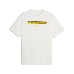 Puma Herren T-Shirt "Borussia Dortmund ftblCulture Relaxed T-Shirt Herren", wei&szlig;, Gr. XS, Obermaterial: 100% Baumwolle. Rippe: 75% Baumwolle, 25%