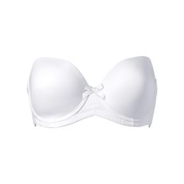 bonprix Damen B&uuml;gel-BH "Tr&auml;gerloser BH mit B&uuml;gel", Gr. 85wei&szlig;, Obermaterial: 80% Polyamid, 20% Elasthan, BHs, mit B&uuml;gel, leicht gepolsterte Cups, mit