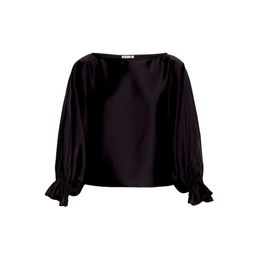 Vera Mont Damen Satinbluse "Damen mit Fledermaus&auml;rmeln", schwarz, Gr. 42, Satin, Obermaterial: 100% Polyester, Blusen