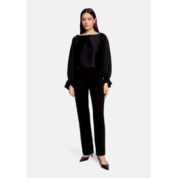 Vera Mont Damen Satinbluse "Damen mit Fledermaus&auml;rmeln", schwarz, Gr. 34, Satin, Obermaterial: 100% Polyester, Blusen
