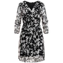 CLOUD 5IVE Damen A-Linien-Kleid "CLOUD 5IVE Long-sleeved Dress", schwarz-wei&szlig;, Gr. S, 95% Polyester, 5% Elasthan, Kleider