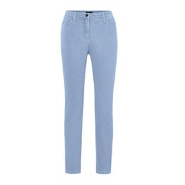 GOLDNER Damen Regular-fit-Jeans "Lange Freizeithose BELLA mit Formbund", blau, Gr. 44, Obermaterial: 65% Baumwolle CO. 31% Polyester PES. 4% Elasthan