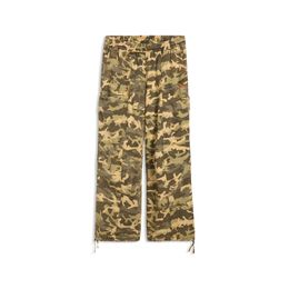 Puma Damen Sporthose "PumaTECH SPC Camo Oversized Hose Erwachsene", gr&uuml;n, Gr. XXL, Obermaterial: 100% Baumwolle. Tasche &ndash; Oben: 80% Polyester, 20%