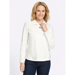Classic Basics Damen Sweatshirt, wei&szlig;, Gr. 56, unifarben, 100% Baumwolle, Sweatshirts