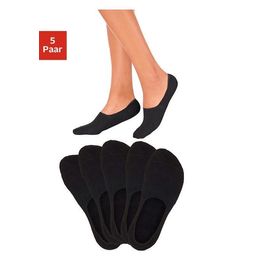 Bench. Damen F&uuml;&szlig;linge "Damen Unsichtbare Sneaker Socken", Gr. 35, schwarz, Baumwolle, Elasthan, Polyamid, uni, Socken, f&uuml;r weit ausgeschnittene