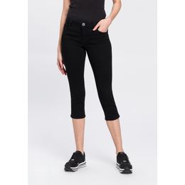 Arizona Damen Caprijeans "Ultra-Stretch", schwarz, Basic, Gr. 34, Denim/Jeans, Obermaterial: 74% Baumwolle, 24% Polyester, 2% Elasthan, Jeans,