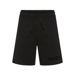 Hugo Herren Sweatshorts "Dinkoe", schwarz, Gr. XL, unifarben, Sweatware, Obermaterial: 100% Baumwolle, Hosen, elastischer Bund mit Kordel, Relaxed