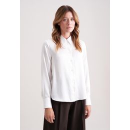 Seidensticker Damen Hemdbluse, wei&szlig;, Gr. 44, gestreift, 55% Viskose, 45% Polyester, Blusen, 1/1 Kragen Gestreift