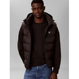 Herren Steppweste "NYLON ZIP OFF HOOD", schwarz, Gr. M, Calvin Klein Jeans, unifarben, Web, Obermaterial: 100% Polyester. Futter: 100% Polyester.
