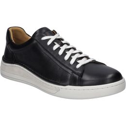 Josef Seibel Herren Sneaker "Cleve 02, schwarz", Gr. 46, schwarz, Obermaterial: 100% Rindsleder Leather cow., Schuhe